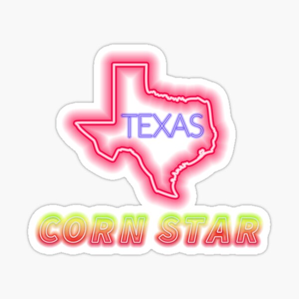 "Texas Corn Star Neon Glow Design Funny Cornhole Bean Bag Game Gifts ...