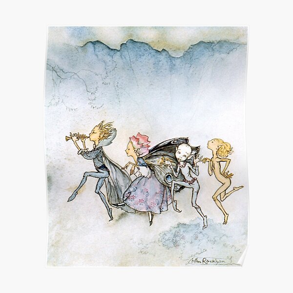 "Fairies Dancing - The Tempest, Arthur Rackham" Poster by ...