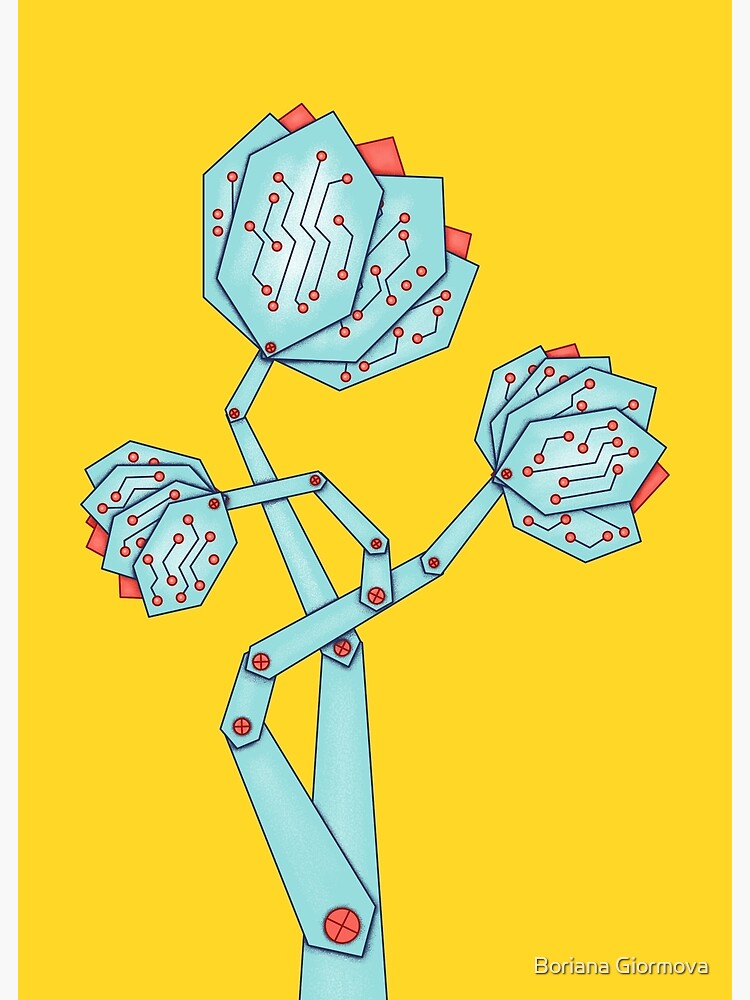 "Electronic Flowers With Circuit Board Petals" Poster for Sale by azzza ...