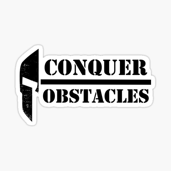 "Conquer Obstacles Sparta" Sticker for Sale by RPHDesigns | Redbubble