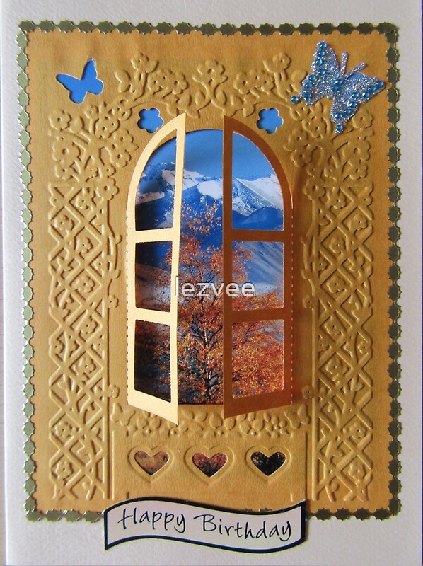"Window Birthday Card" by lezvee | Redbubble