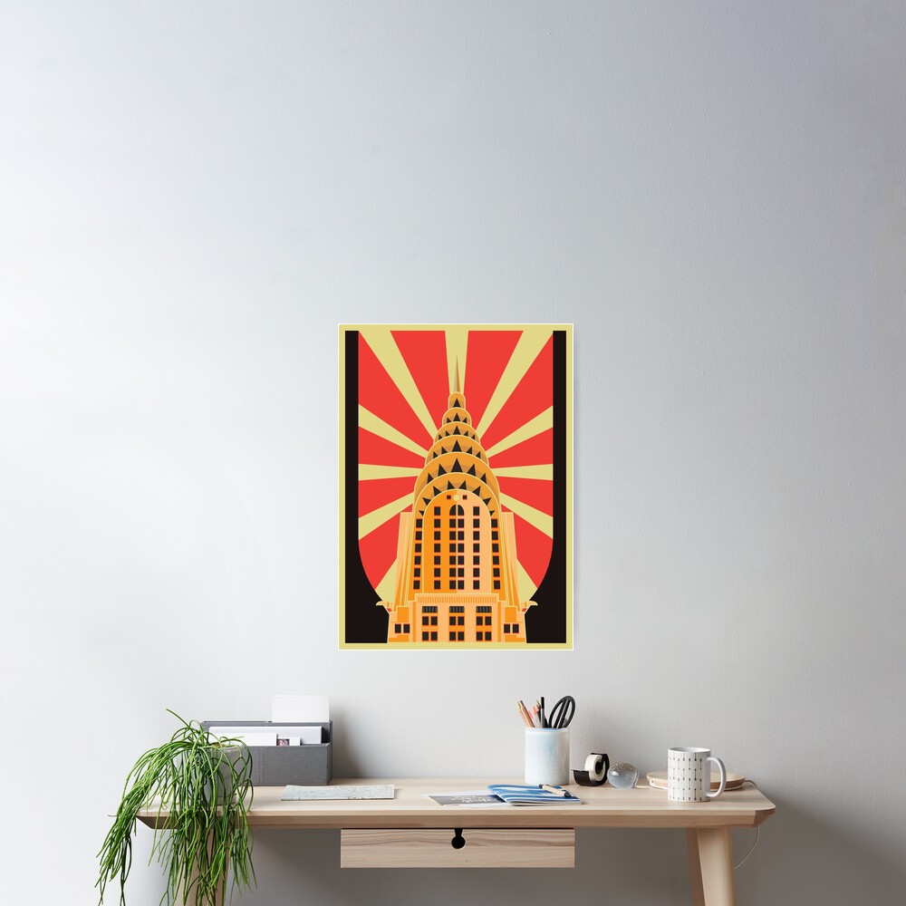 "Art Deco Skyscraper" Poster by ManateesDesign | Redbubble