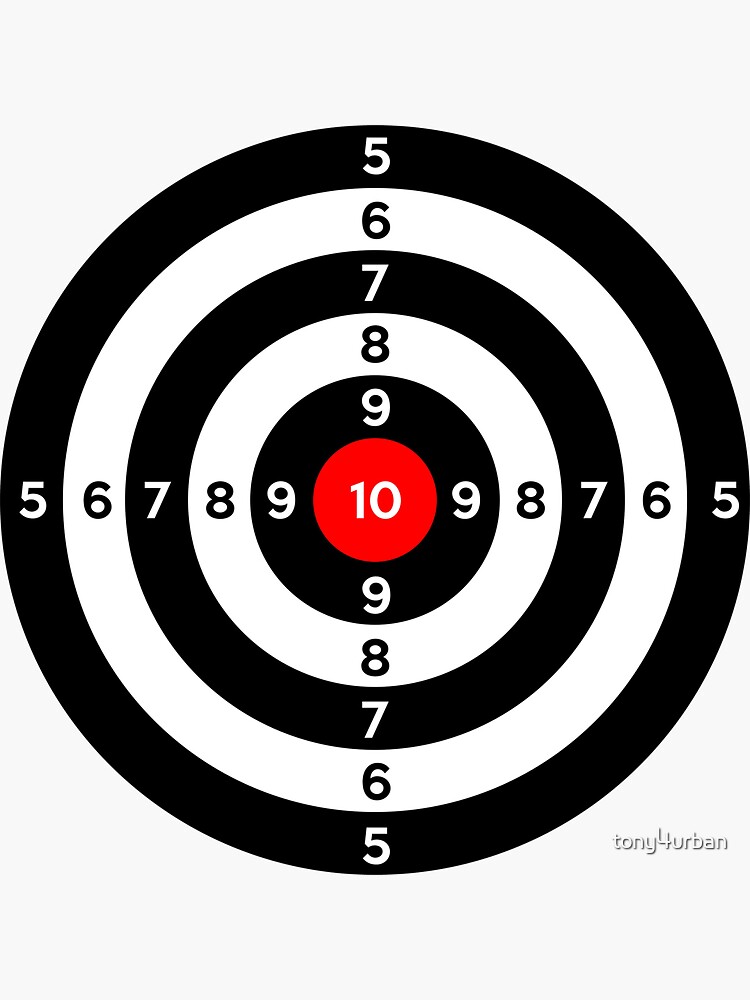 "gun target symbol" Sticker for Sale by tony4urban | Redbubble