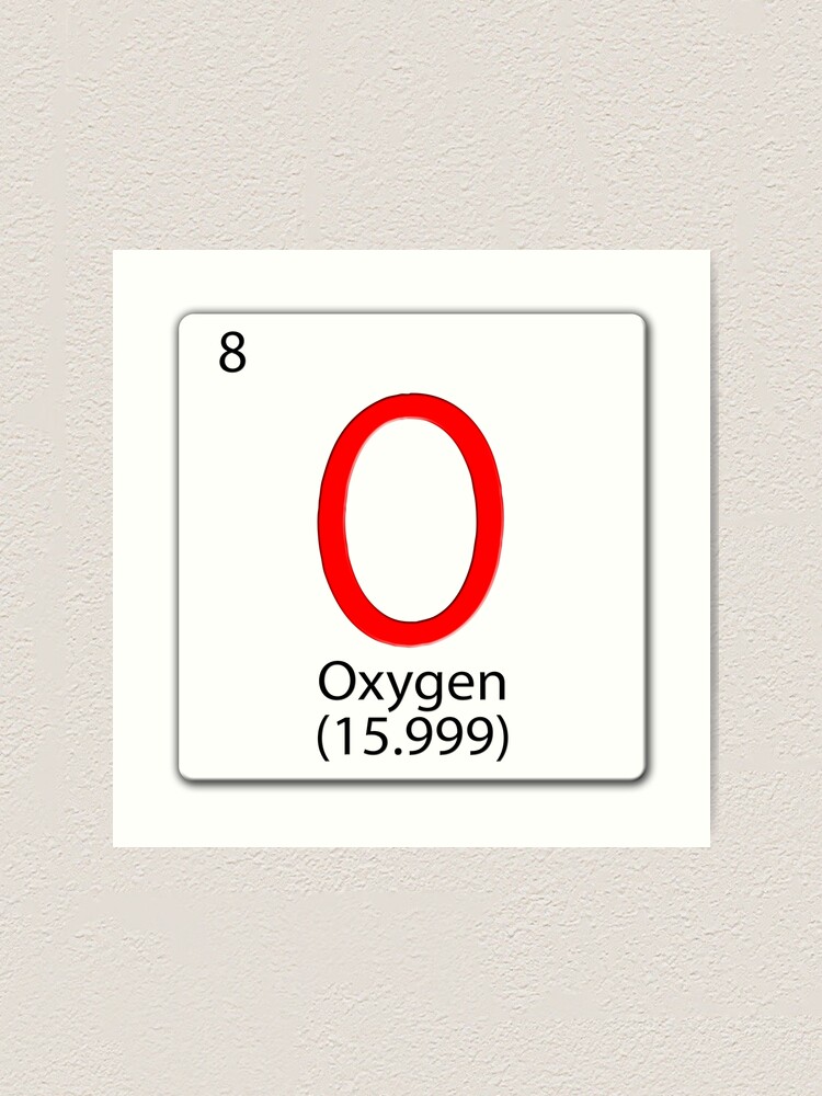 "Chemical periodic table style tile O Oxygen" Art Print for Sale by ...