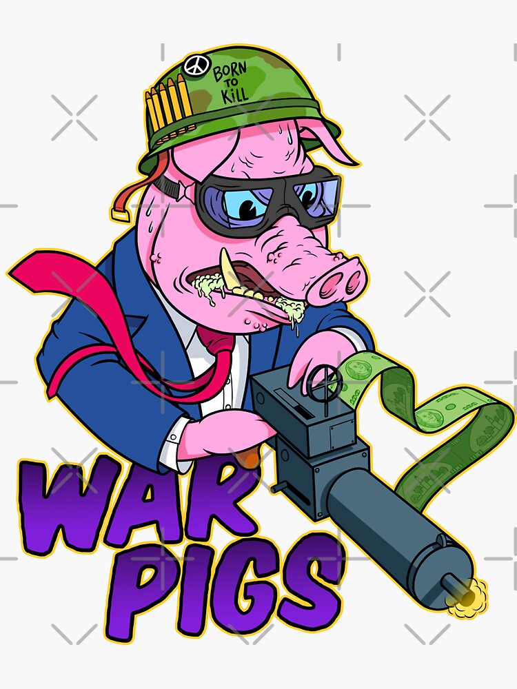 "War Pigs" Sticker for Sale by abismoscopio | Redbubble
