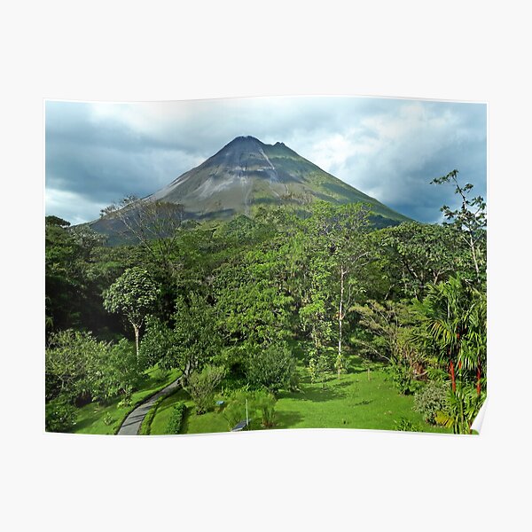 "Arenal Volcano Garden View" Poster for Sale by hummingbirds | Redbubble