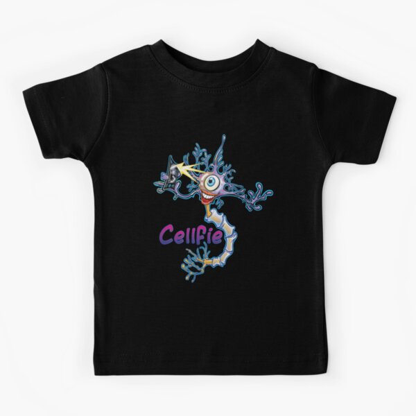 "Cellfie Cell-fie Selfie Neuron Brain Cell Cartoon Character" Kids T ...