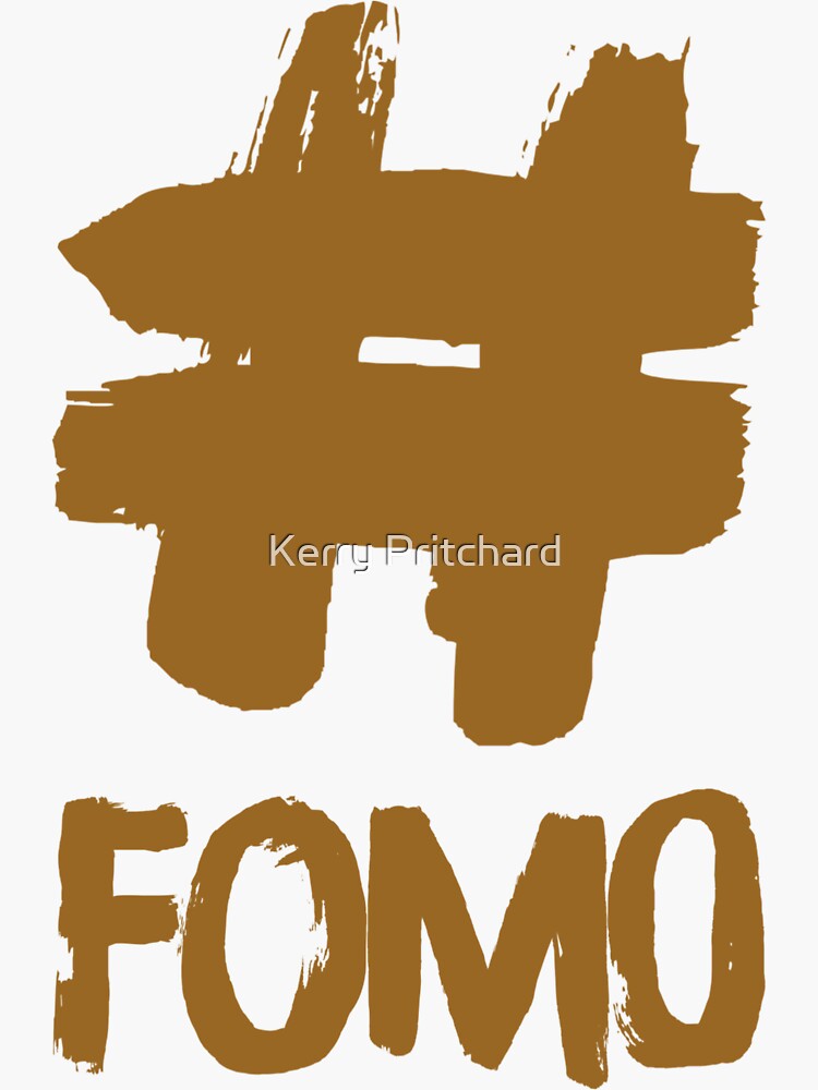 "FOMO" Sticker for Sale by WordFandom | Redbubble