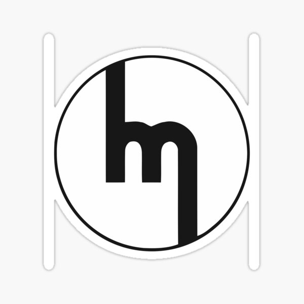 ""M" Logo" Sticker by ob7darth | Redbubble