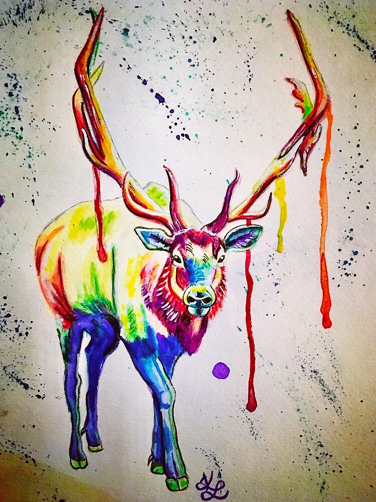 "Colorful Horns" by Katie Luse | Redbubble