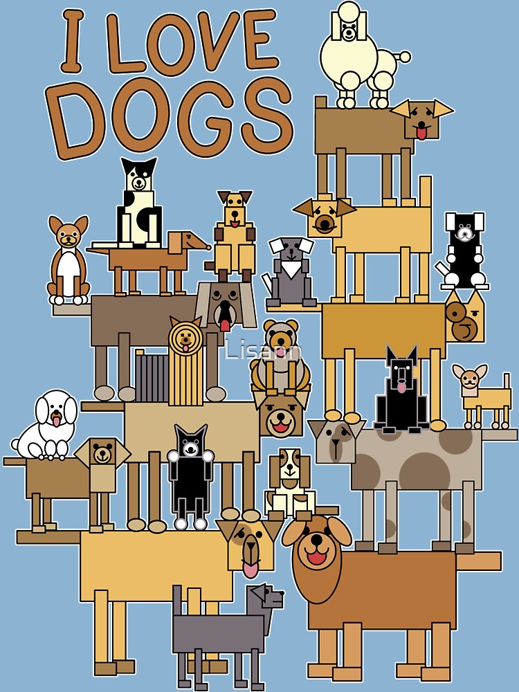 "I Love Dogs" Kids T-Shirt for Sale by Lisann | Redbubble