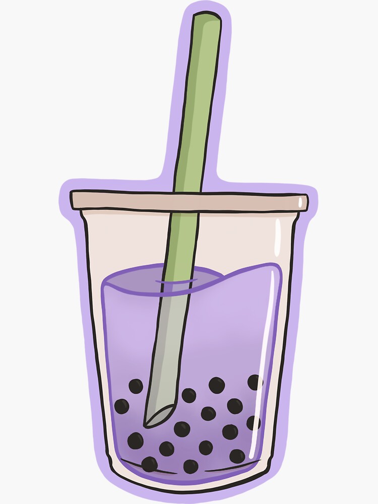 "bubble tea - purple" Sticker for Sale by MillyQueArt | Redbubble