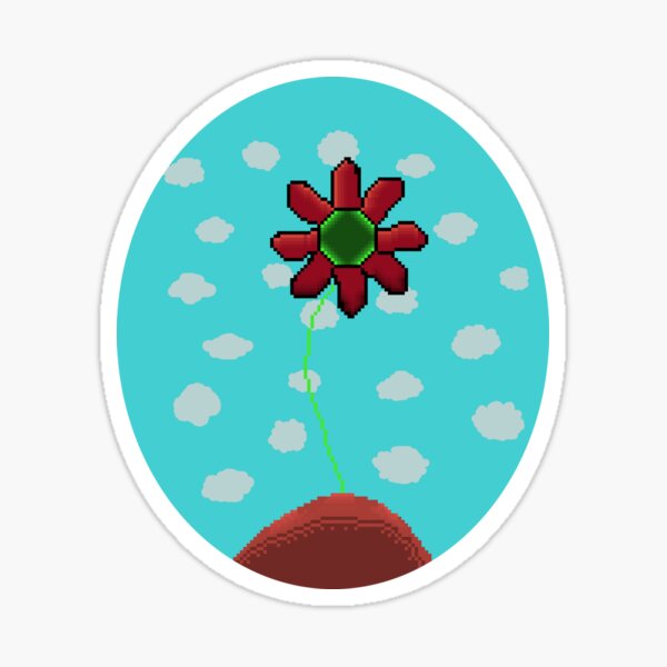 "Bloomin' Flower Retro Pixel Art " Sticker for Sale by WolvenGFX ...
