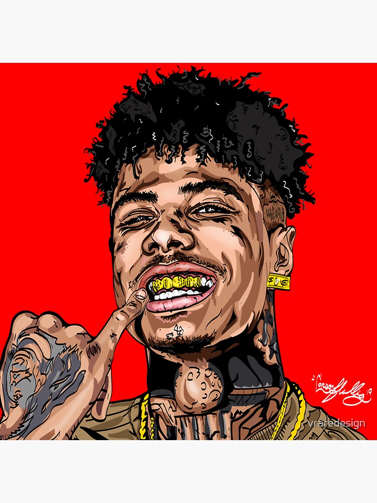 "Blue Face " Sticker for Sale by vraredesign | Redbubble