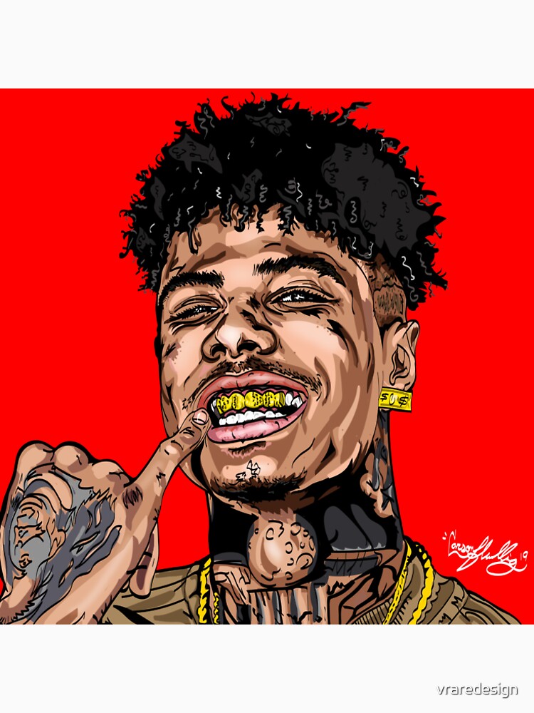 "Blue Face " T-shirt for Sale by vraredesign | Redbubble | blueface t ...