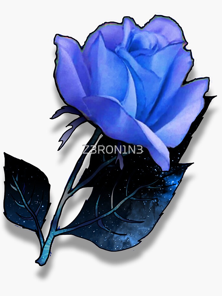 "Blue Rose II" Sticker by Z3R0N1N3 | Redbubble