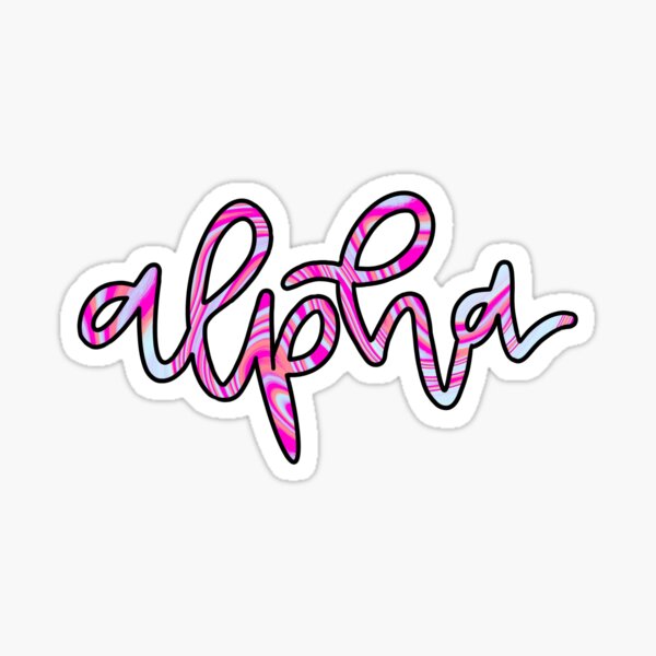 "Alpha" Sticker for Sale by elizabethdylan | Redbubble