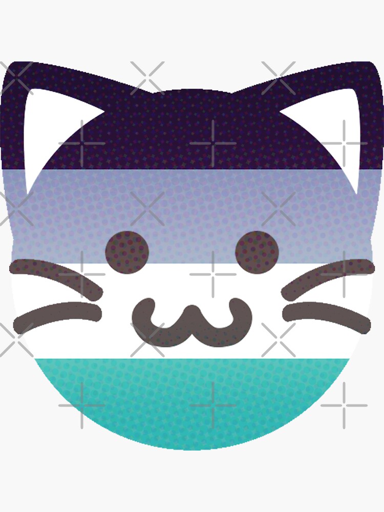 "Oriented AroAce Pride Cat" Sticker for Sale by oriented | Redbubble