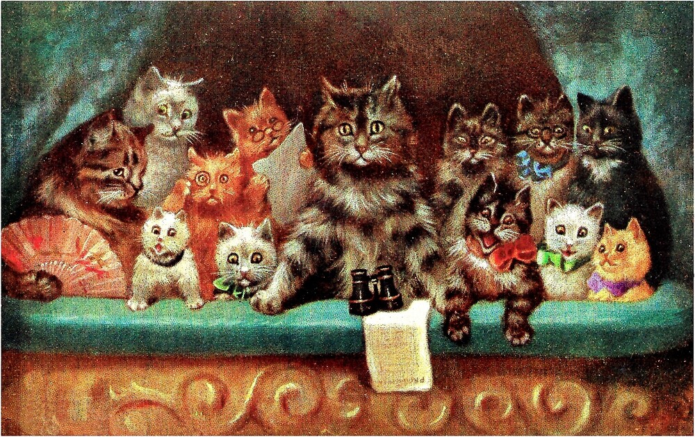 "Humanized Cats at the Opera by artist Louis Wain" by neonwulf | Redbubble