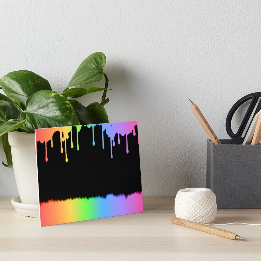 "Pastel Rainbow Paint Drip (emariephotos001)" Art Board Print by ...