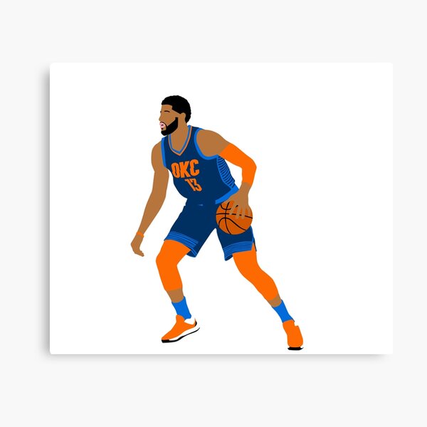 "Paul George Cartoon" Canvas Print by damesdesigns | Redbubble