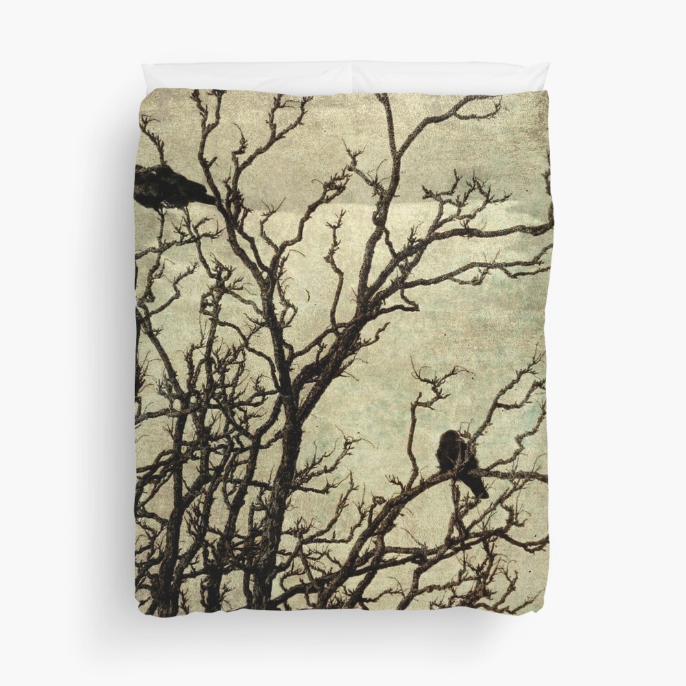"Rustic Crows Black Birds Tree Modern Cottage Chic Art Matted Picture ...