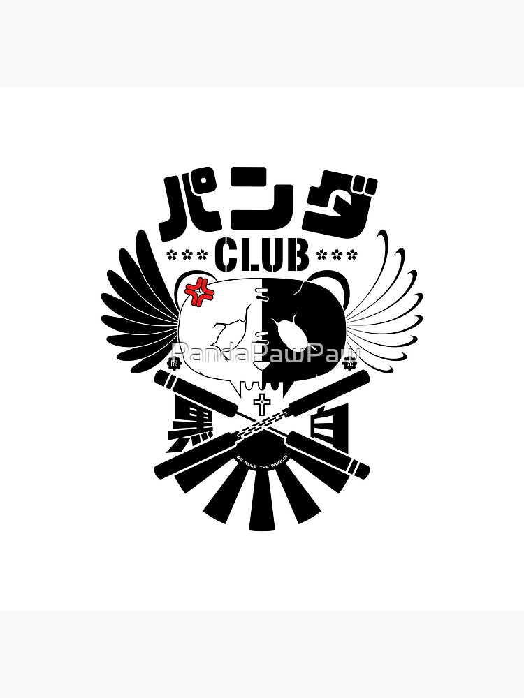 "Panda Club Logo Design (Black)" Poster by PandaPawPaw | Redbubble