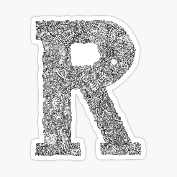 "letter r" Sticker for Sale by brigidmary | Redbubble