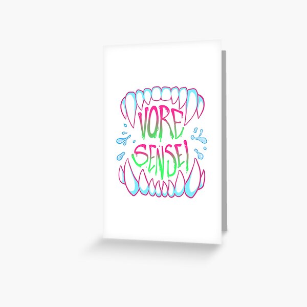 "VORE SENSEI" Greeting Card for Sale by Rotten-offal | Redbubble