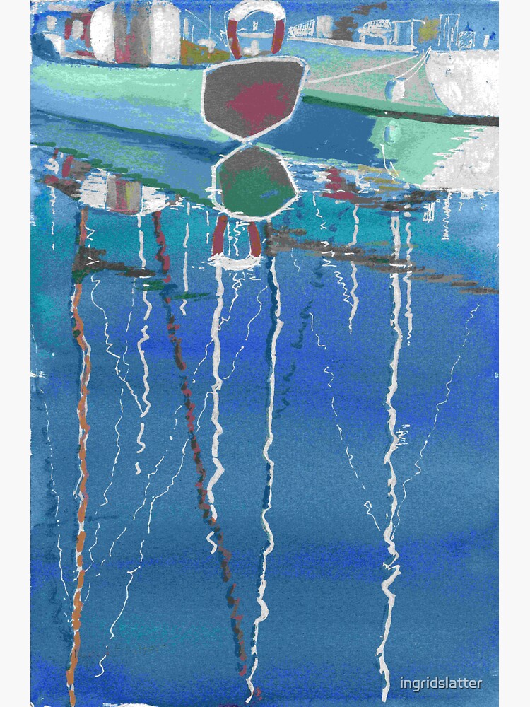 "Portishead Marina reflections 2" Sticker for Sale by ingridslatter ...