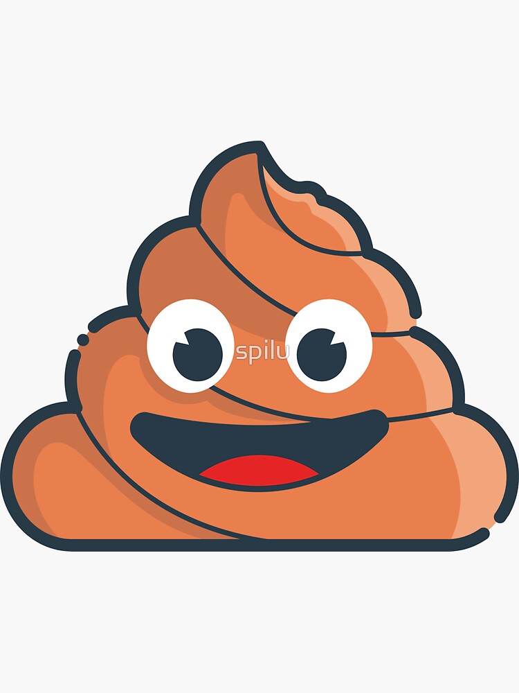 Pegatina «Sonriendo caca!» de spilu | Redbubble