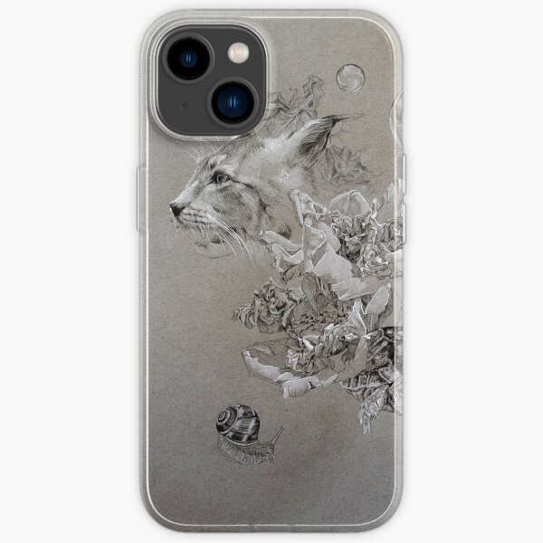 "Lynx, withered flowers, bubbles, snail and turtle" iPhone Case for ...