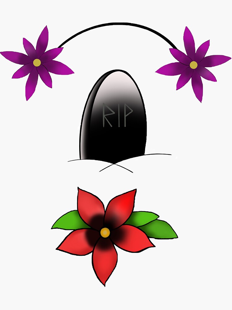 "Traditional RIP" Sticker for Sale by nicolexzo | Redbubble