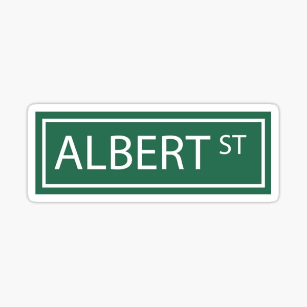 "Albert Street Sign" Sticker for Sale by ellylapp | Redbubble