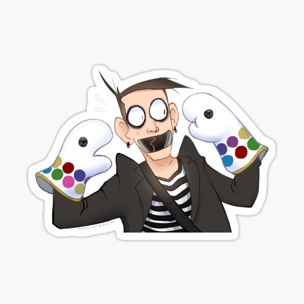 "Tape Face Mime Puppets" Sticker by pheoniic | Redbubble