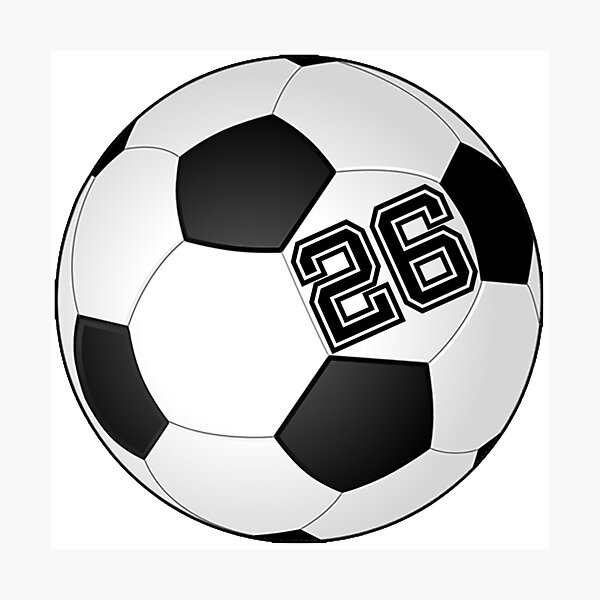 "Football Soccer Player Jersey No 26 Back Number #26 Ball Sport Sticker ...