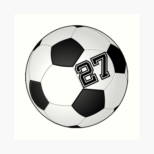 "Football Soccer Player Jersey No 27 Back Number #27 Ball Sport Sticker ...
