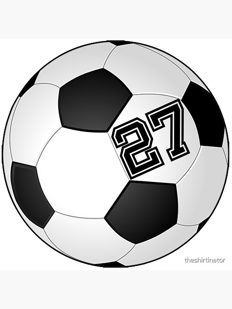"Football Soccer Player Jersey No 27 Back Number #27 Ball Sport Sticker ...