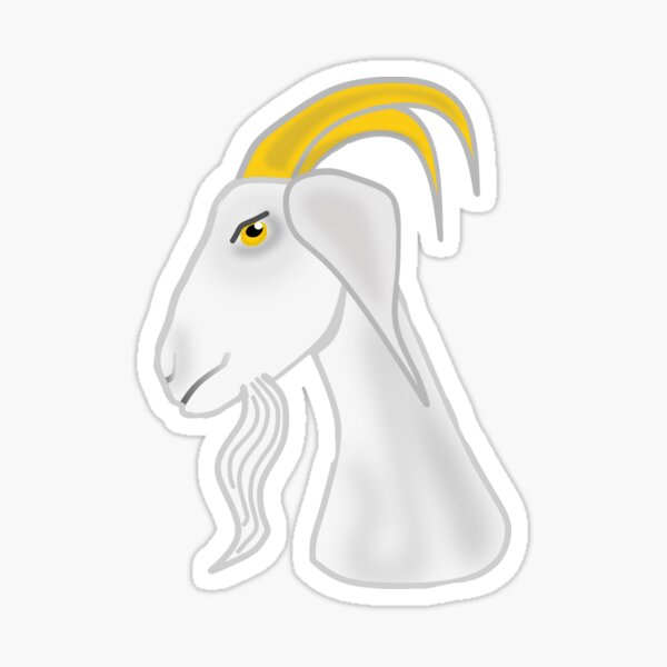 "White goat head" Sticker by Magazin-Brenda | Redbubble