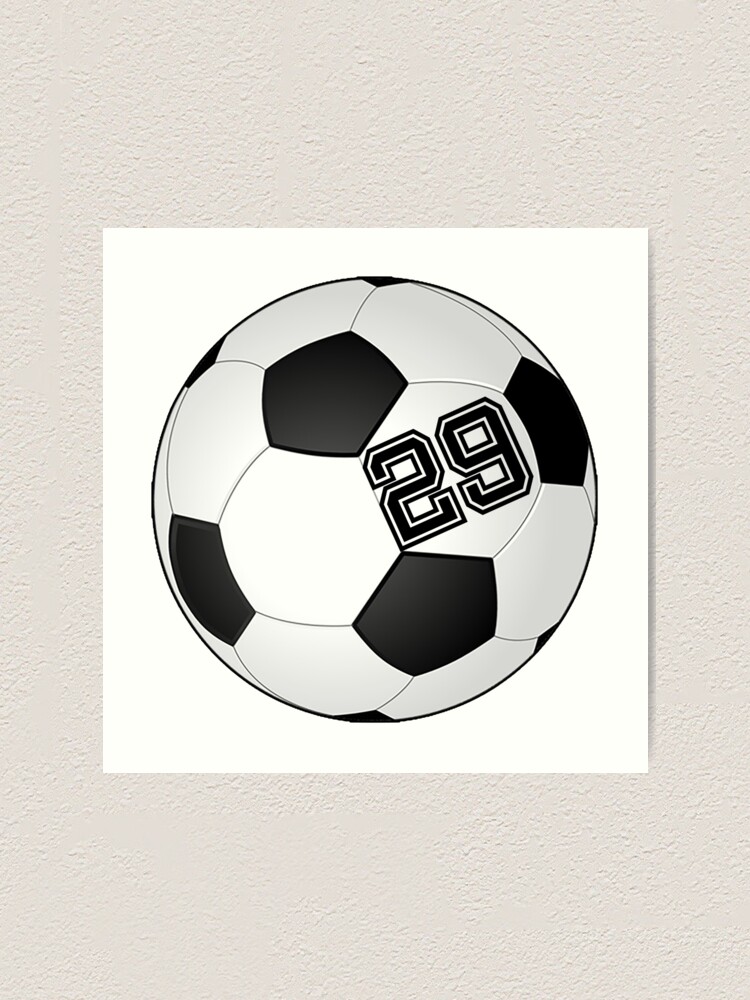 "Football Soccer Player Jersey No 29 Back Number #29 Ball Sport Sticker ...