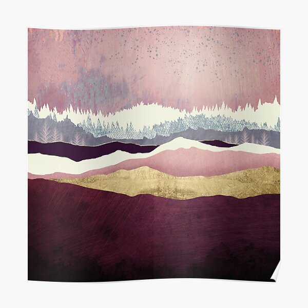 "Raspberry Hills" Poster for Sale by spacefrogdesign | Redbubble