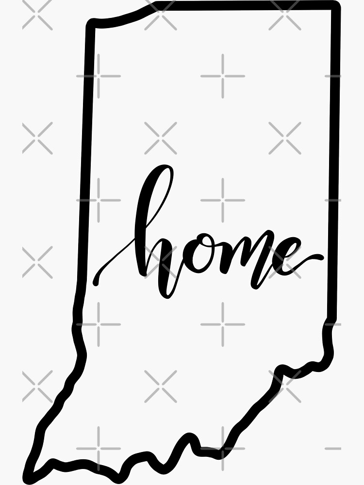 Indiana Home Outline Inktastic It's Home State Of Indiana Outline