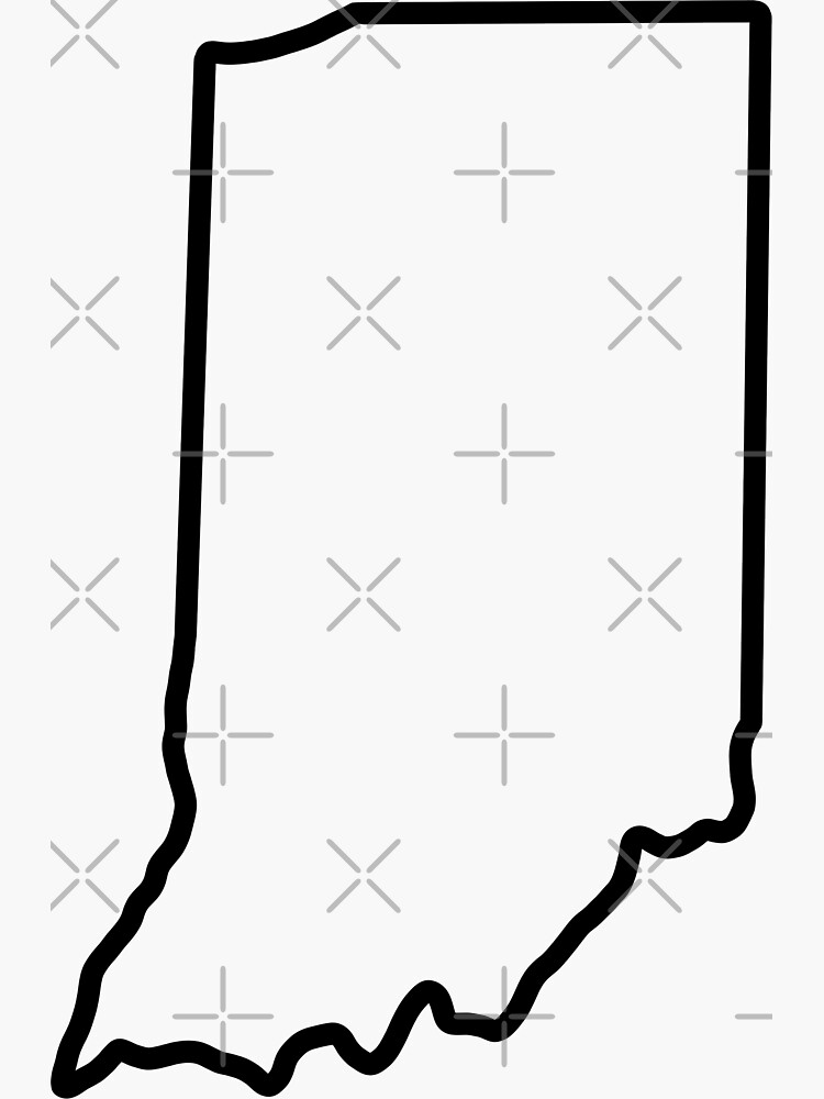 "Indiana State Outline" Sticker for Sale by chocmusings | Redbubble