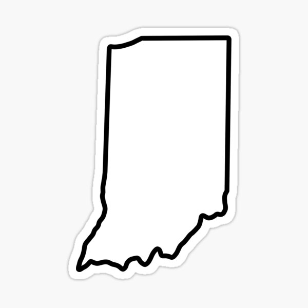 "Indiana State Outline" Sticker for Sale by chocmusings | Redbubble
