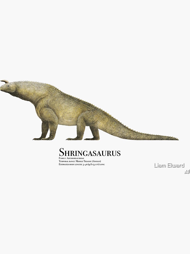 "Shringasaurus" Sticker for Sale by liamelward | Redbubble