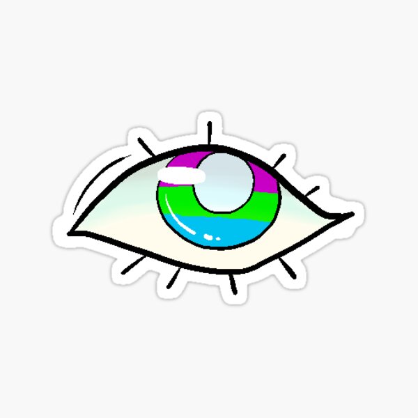 "Poly Pride Eye" Sticker for Sale by Nataref | Redbubble