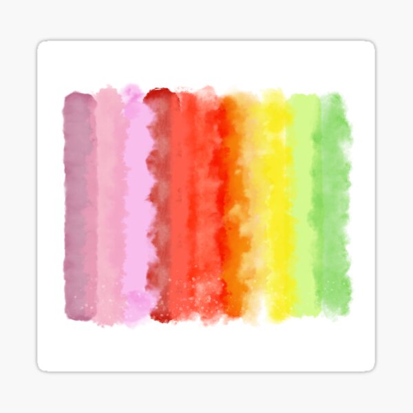 "Ms Poppy Color Palette Watercolor Brush Strokes" Sticker for Sale by ...