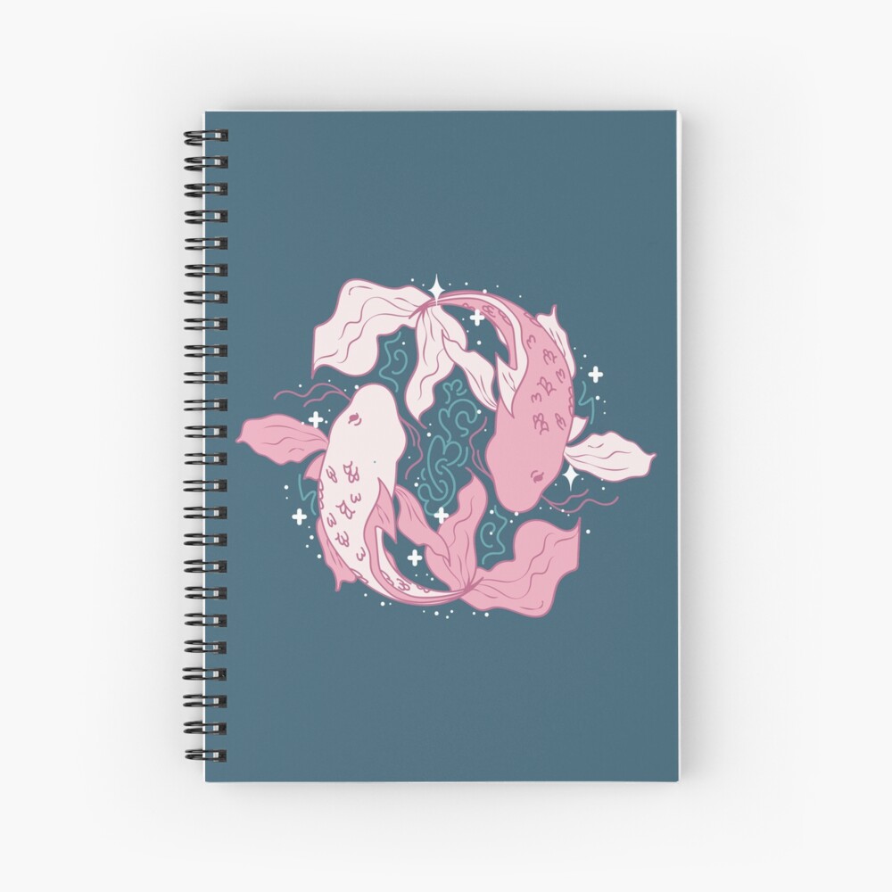 "Pisces Fish - PINK" Spiral Notebook for Sale by VenusandMoon | Redbubble