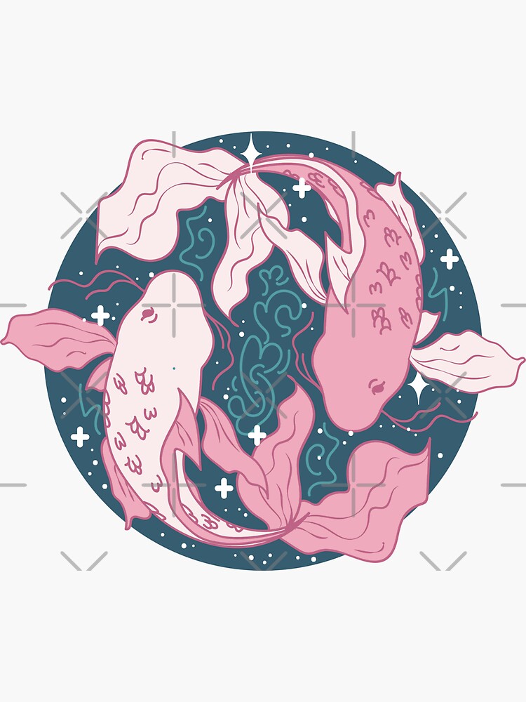 "Pisces Fish - PINK" Sticker for Sale by VenusandMoon | Redbubble