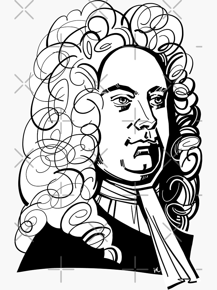 "George Frideric Handel" Sticker for Sale by irinaivanova | Redbubble
